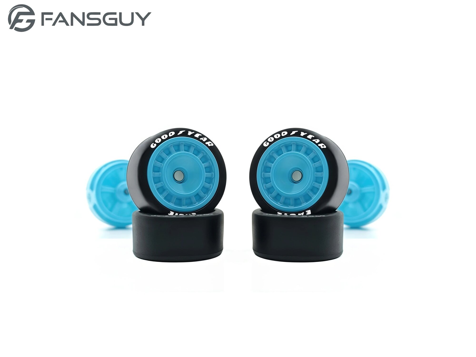 Колеса FANSGUY 1/64 для игрушечных машин MMS-GP Sky Blue 1