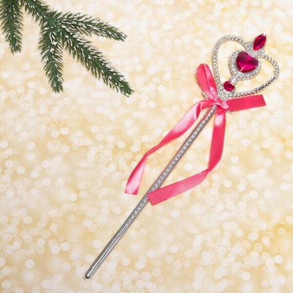 Карнавальный аксессуар Серпантин Волшебная палочка "Блеск бриллианта с лентой" 32х7,5 см