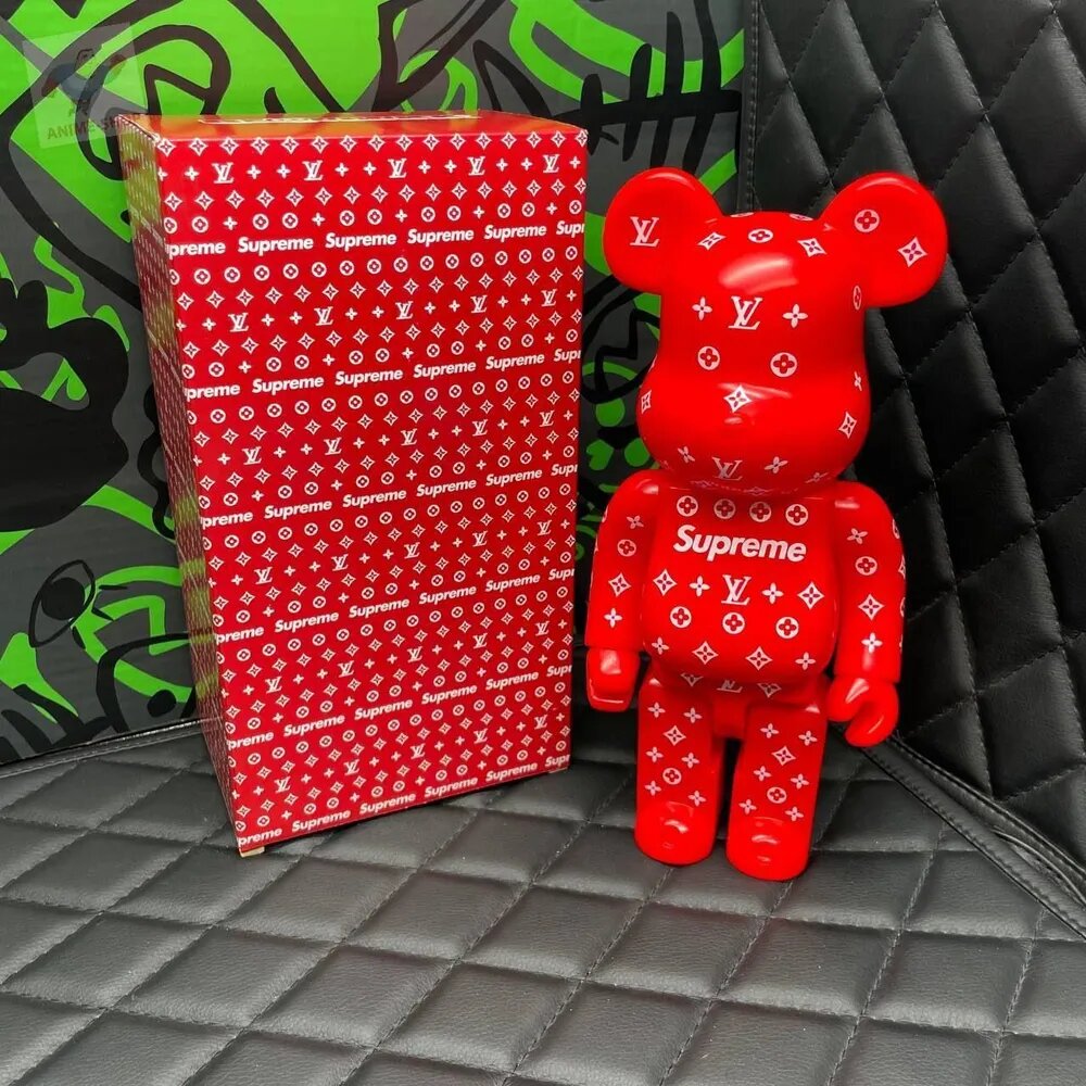 Игрушка Bearbrick Supreme 28см Красная Фигурка из ПВХ для коллекционеров