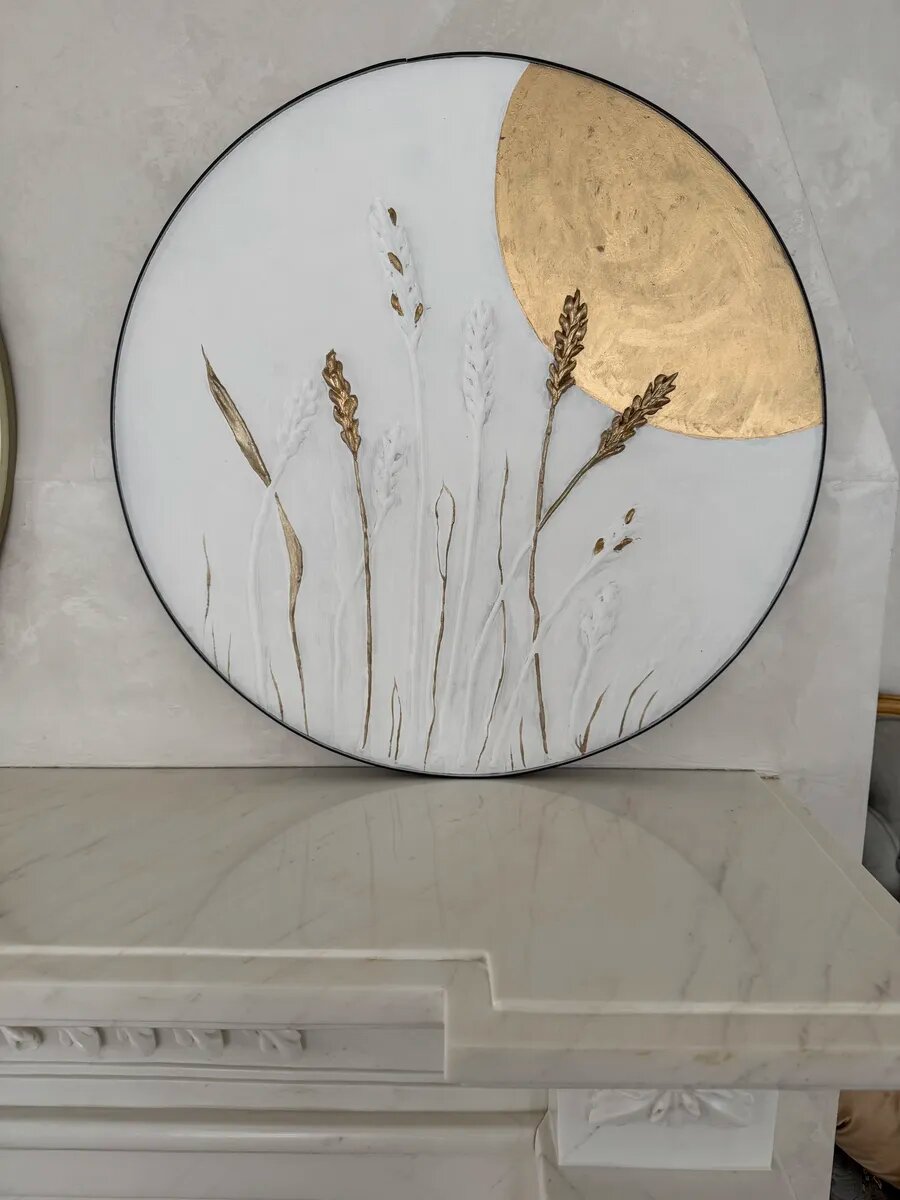 Картина круглая текстурная