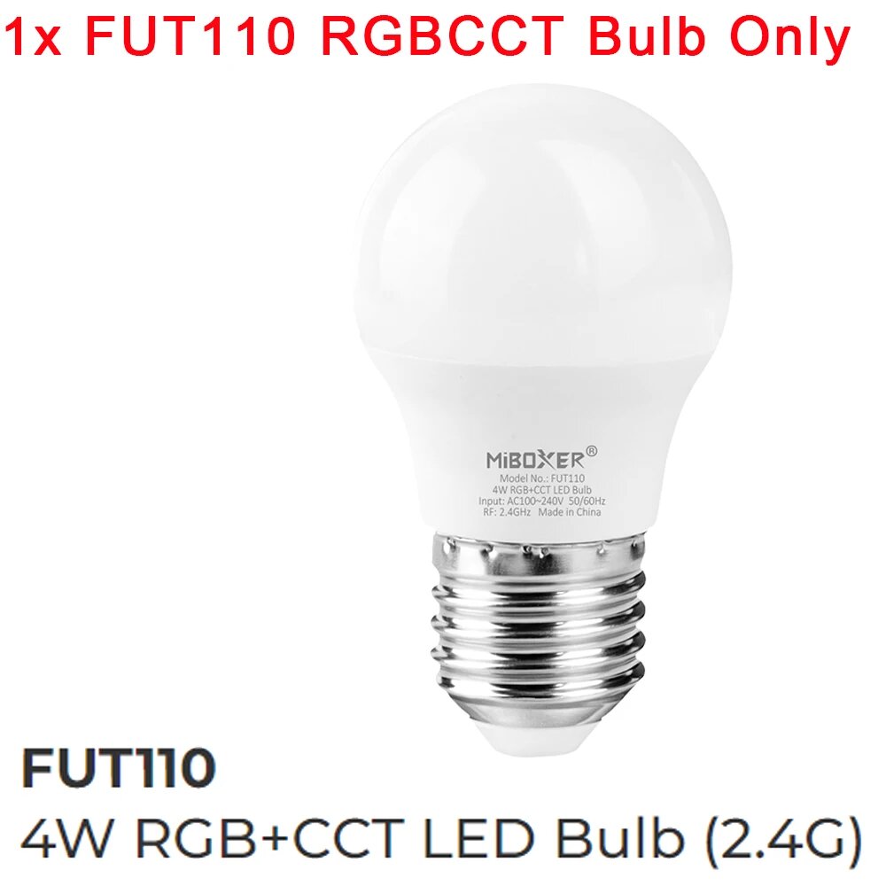 MiBoxer FUT110 RGB CCT LED Лампа 4W E27