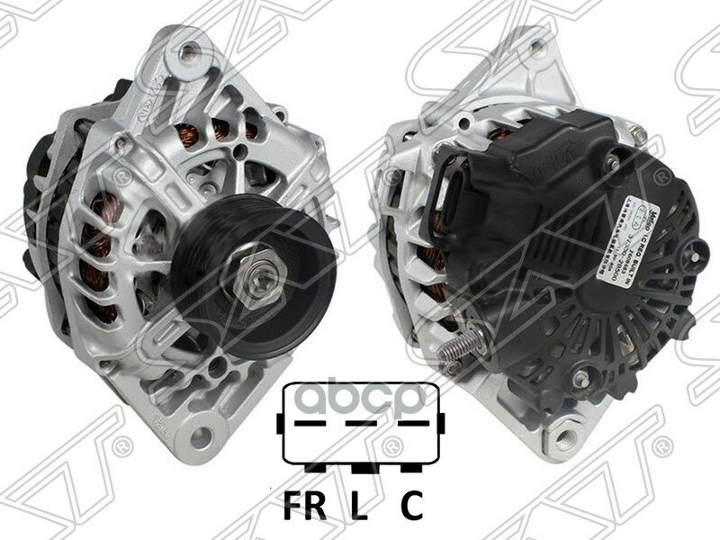 Генератор HYUNDAI SOLARIS 1.4/1.6 11-/KIA RIO 1.4 11- G4F 12V 90A (восстановленный) Sat арт. ST-37300-2B510