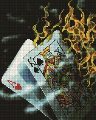 Алмазная мозаика на подрамнике 40х50 см. Стразы квадратные, полная выкладка