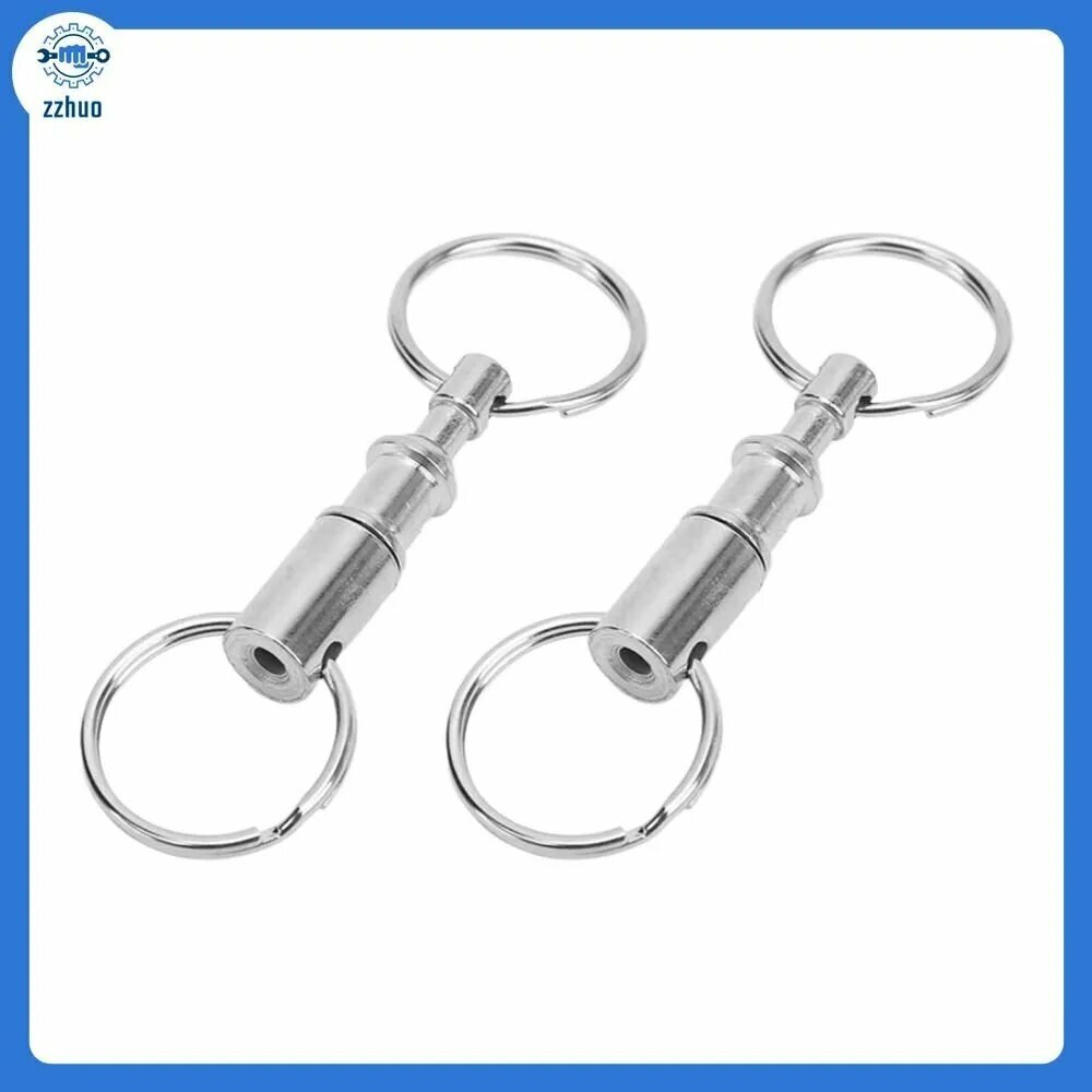 2шт двойной карабин для ключей съемный