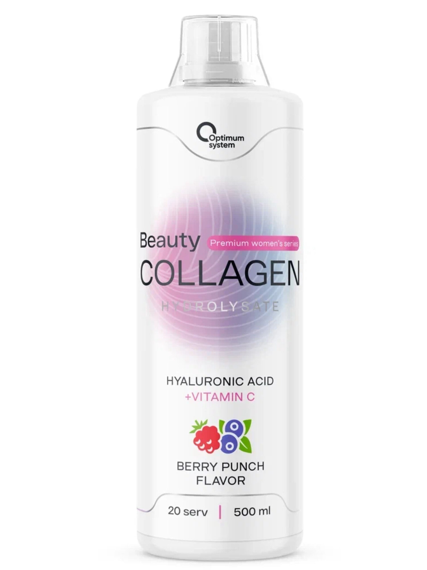 Optimum System Collagen Wellness Beauty, Коллаген бьюти велнес 500 мл - Ягодный пунш