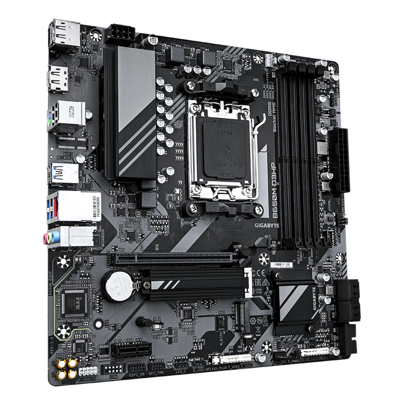 Материнская плата GIGABYTE AMD B650 sAM5, DDR5, поддержка Ryzen 7000, mATX, Wi‑Fi, Bluetooth