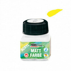 Краска акриловая матовая Hobby Line, желтая, 20 мл