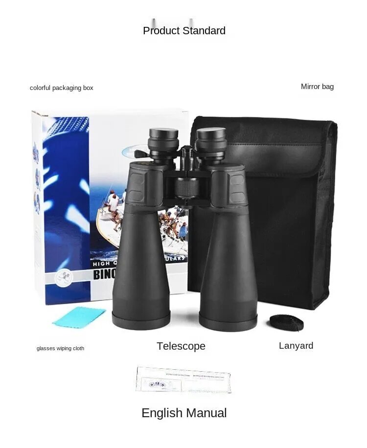 Подзорная труба 20-180x100 BAK4 призмы Резиновый корпус Черный цвет для фильтра — фото 1