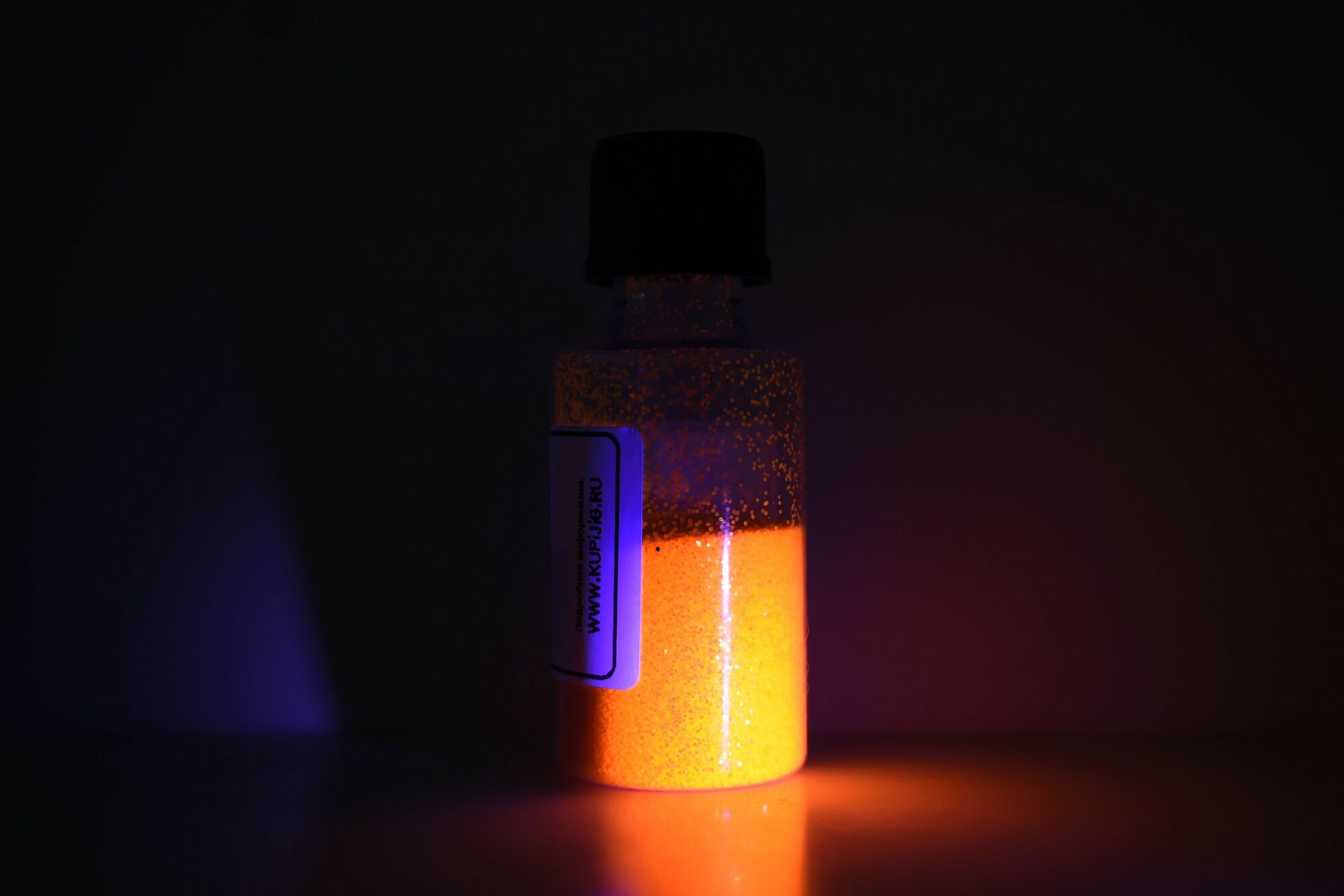 Блестки для литья силиконовых приманок Оранжевый UV-neon 0,4 мм
