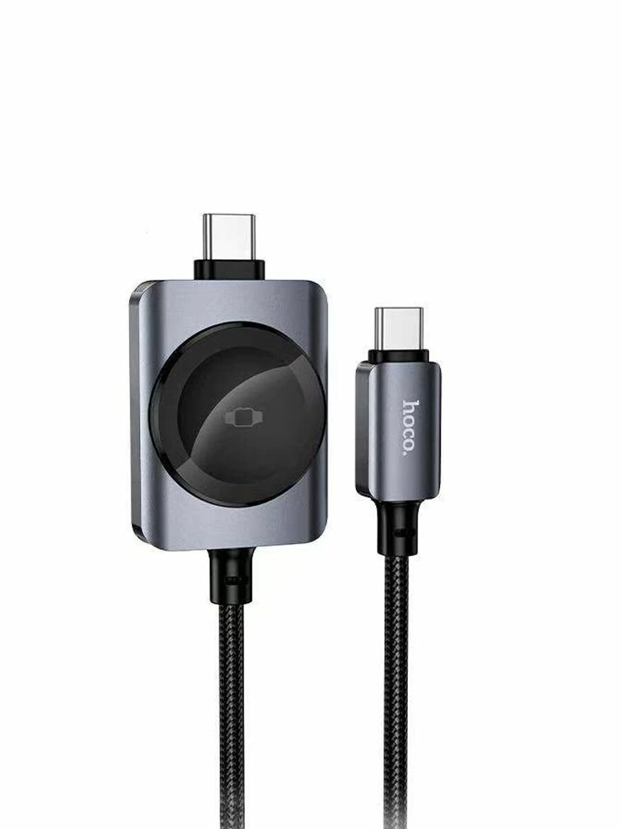 Универсальный кабель 2-в-1 HOCO CW66: PD 100W + магнитная зарядка для iOS Watch