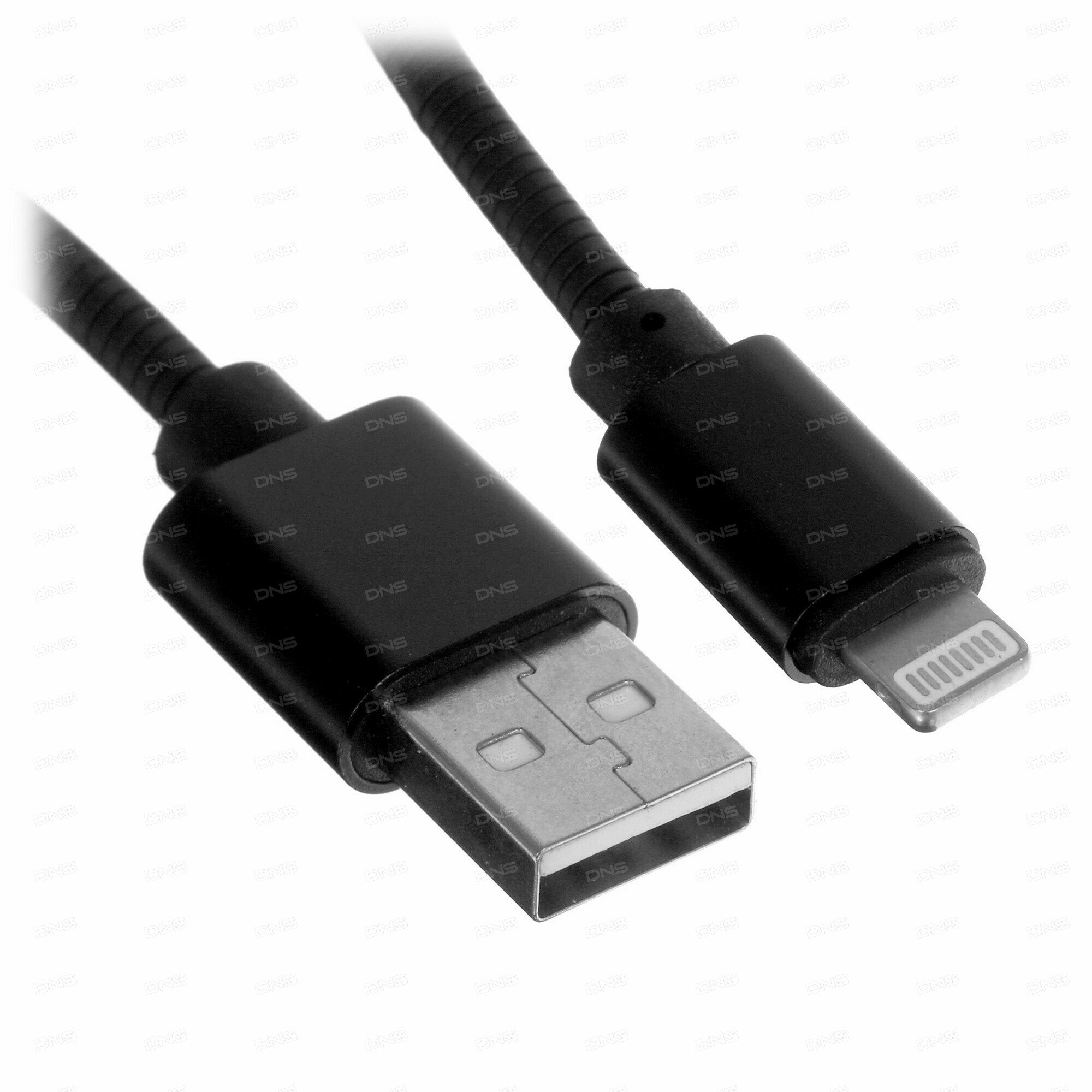 Кабель круглый DEXP Lightning 8-pin - USB 2.0 Type-A черный 1.5 м