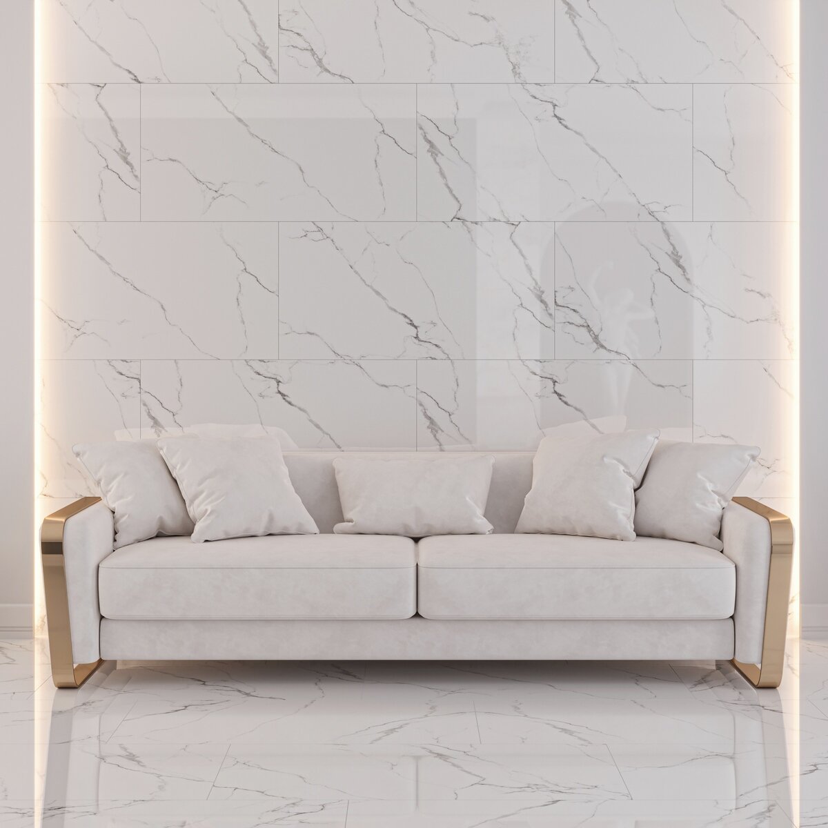 Керамогранит Neodom Mckinley Polished 60x120 CV20222 мрамор Глазурованная, Износостойкая, Морозостойкая, морозостойкая