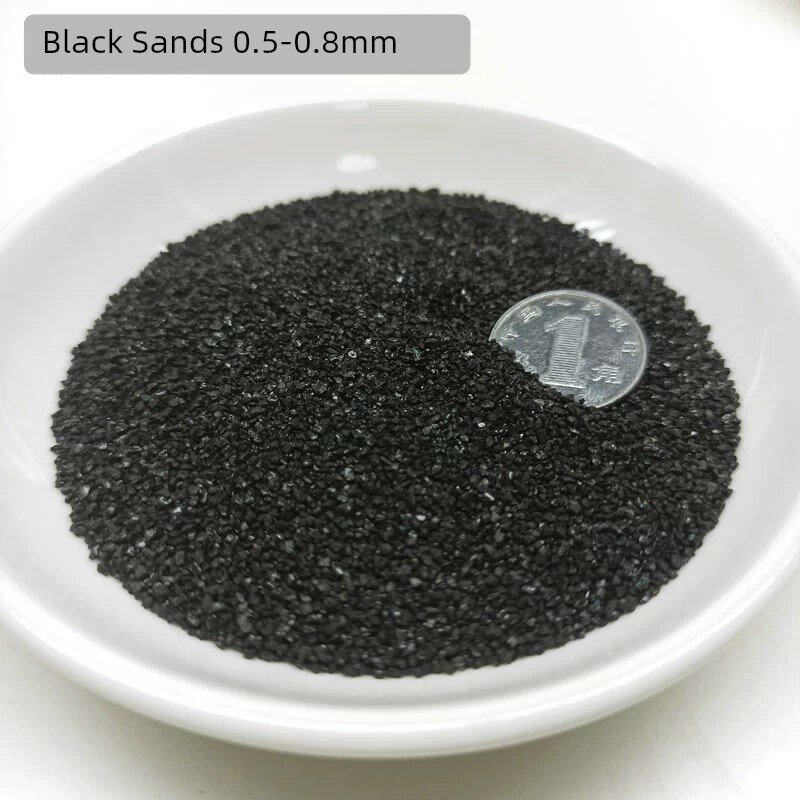 Черно-золотой песок для аквариумного грунта 0,5-0,8 мм зернистость 4,5 кг естественный декоративный мелкий песок