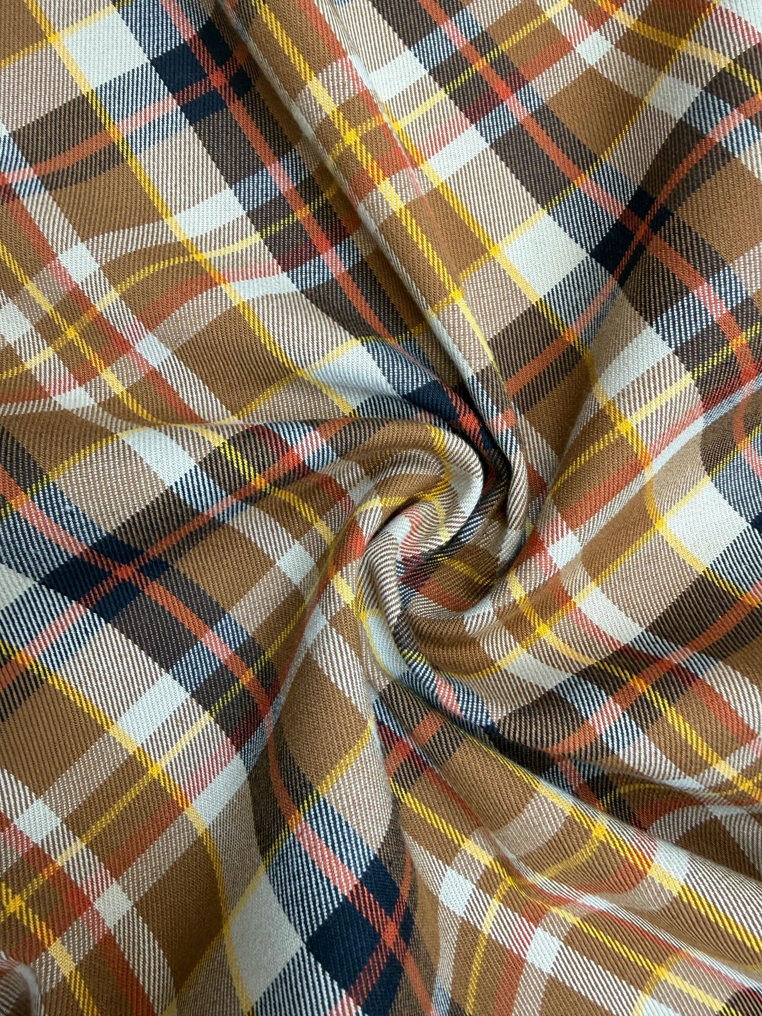 Ткань плательная в клетку (Италия) шерсть/вискоза/поламид ш-145см цена за 1 м