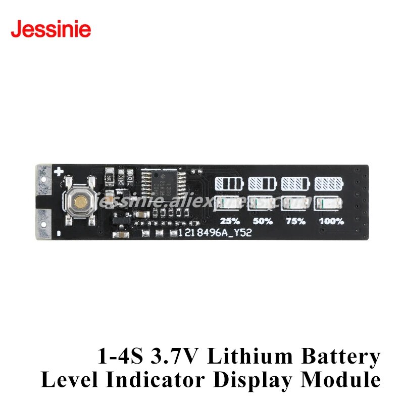 Jessinie Модуль индикатора уровня заряда 1-4S 3.7V Li-Ion, Model Number: 2pcs