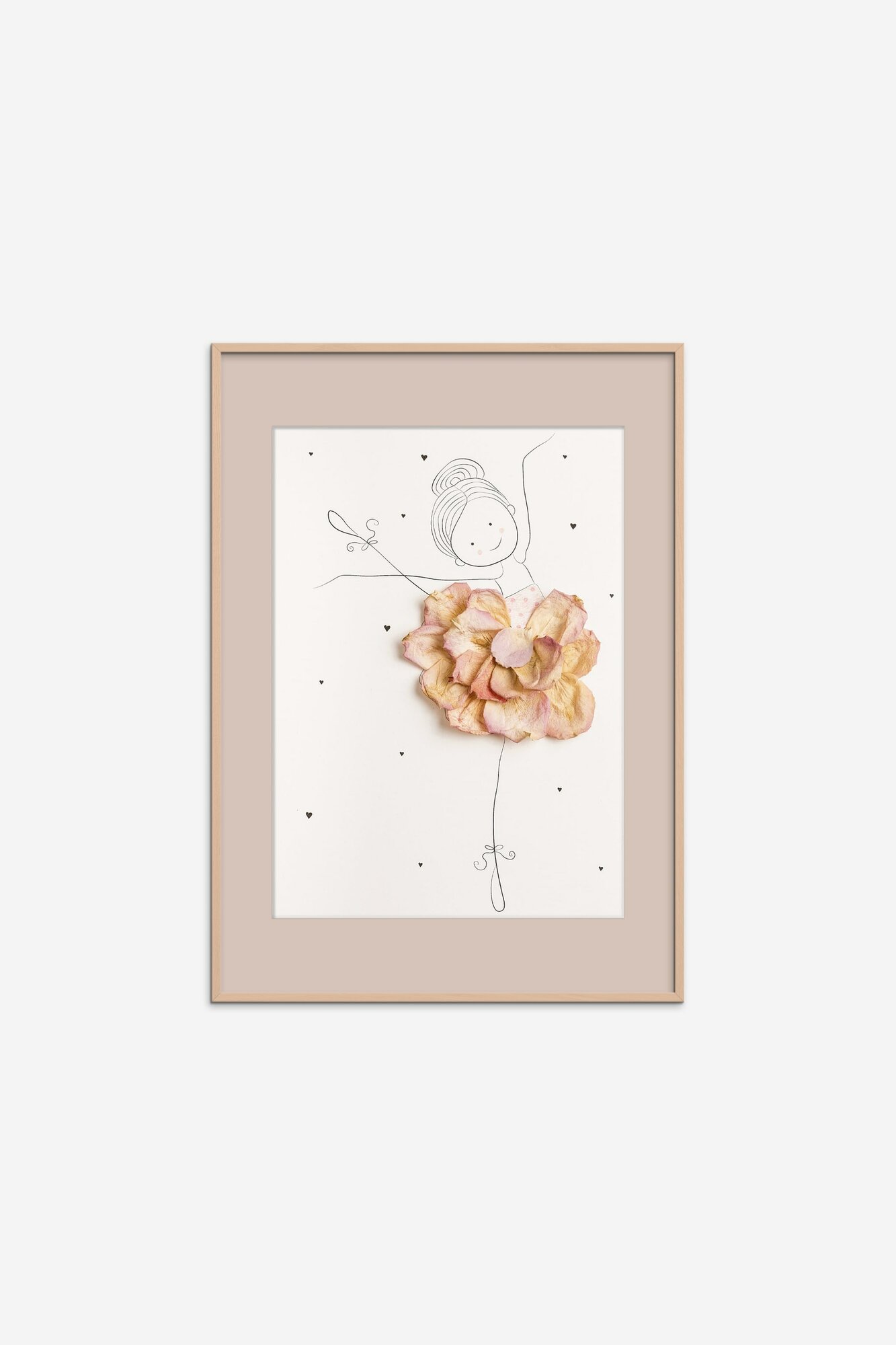 Плакат H&M Mette Handberg - Ballerina Emma (в рамке) Цвет: Цветочный/Балерина 42X59.4 см (A2)