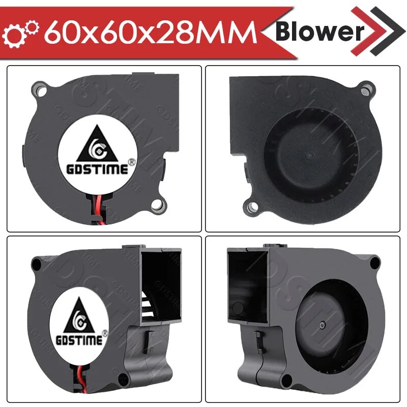 Gdstime 5015 вентилятор для 3D-принтера 12V Sleeve 2P2.54, 60X60X28MM Blower