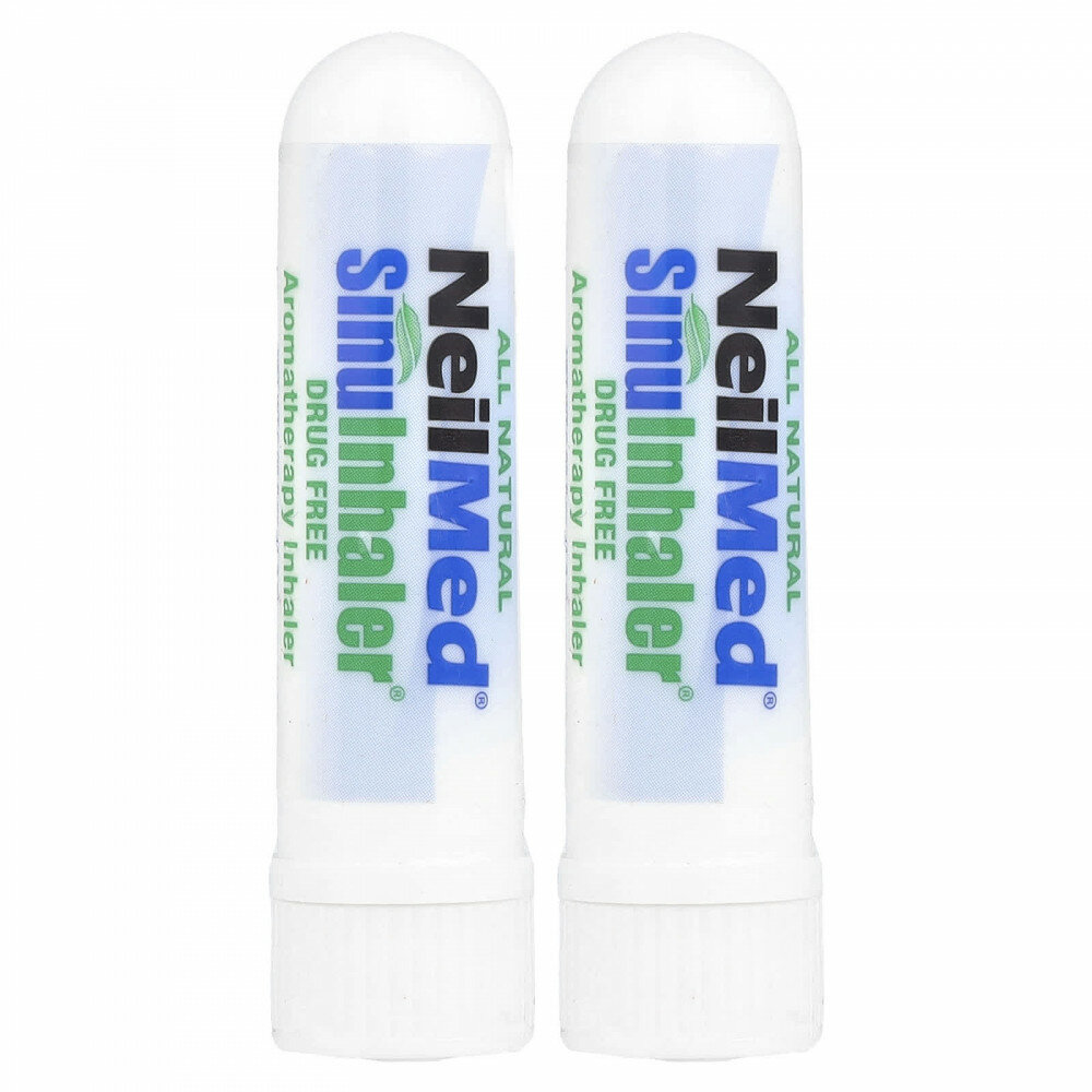 NeilMed, SinuInhaler®, ароматерапевтический ингалятор, 2 ингалятора, 2,6 г (0,1 жидк. Унции)