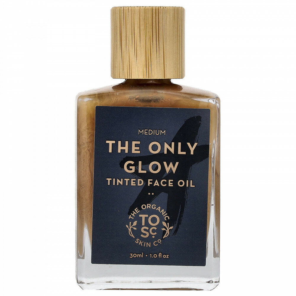 The Organic Skin Co, The Only Glow, масло для лица с тонирующим эффектом, для всех типов кожи, средний, 30 мл (1 жидк. унция)
