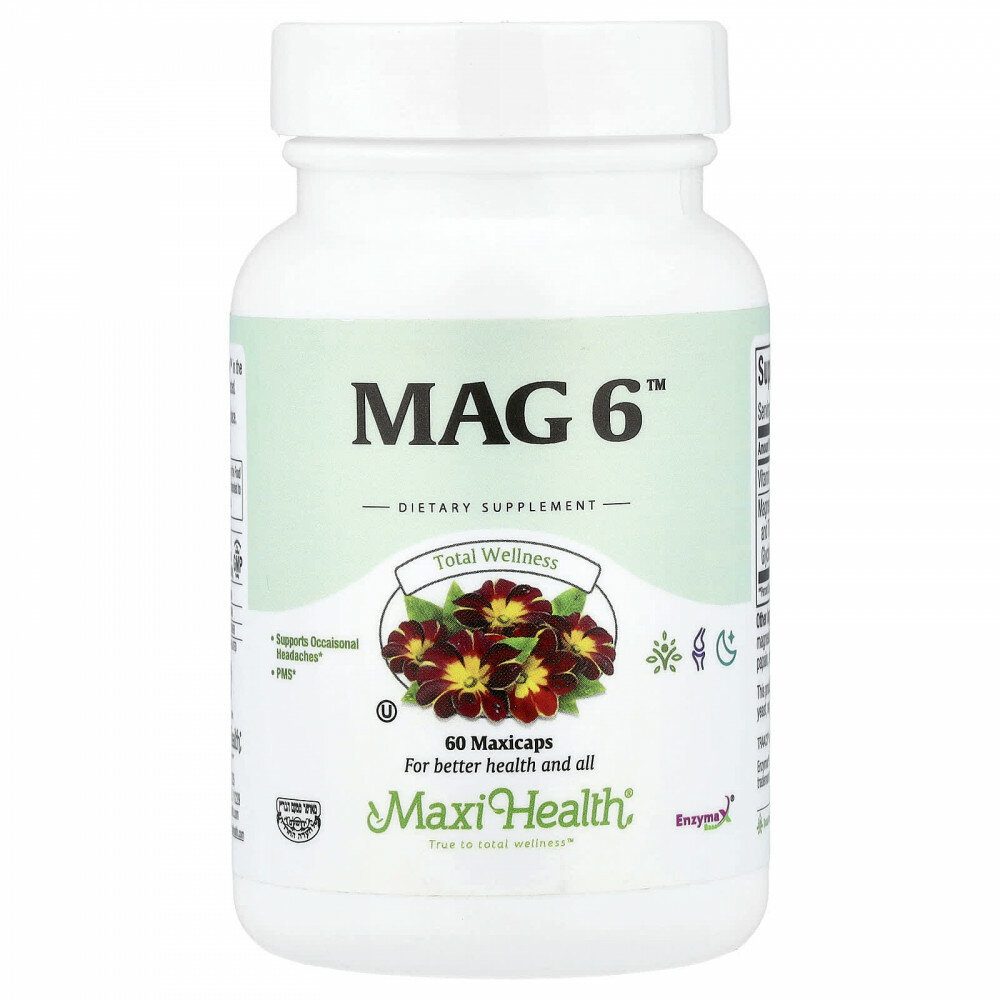 Maxi Health, Mag 6™, 60 капсул Maxcaps