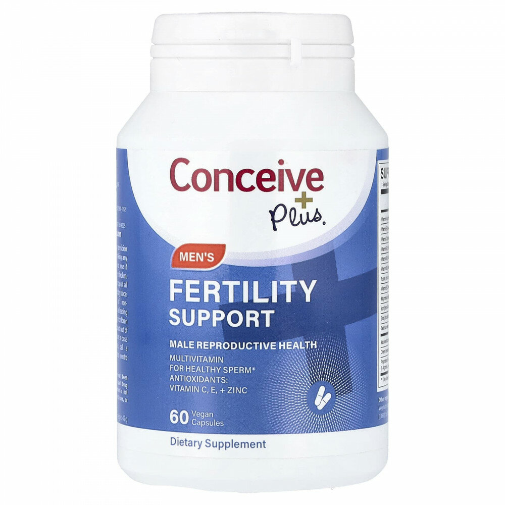 Conceive Plus, средство для поддержки мужской фертильности, 60 веганских капсул