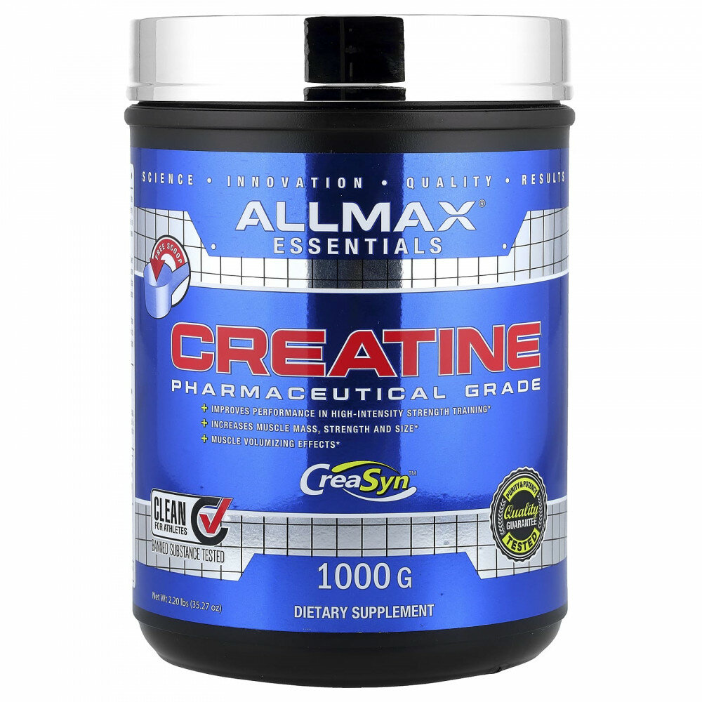 ALLMAX, креатин, фармацевтическая степень чистоты, без добавок, 1000 г (2,2 фунта)