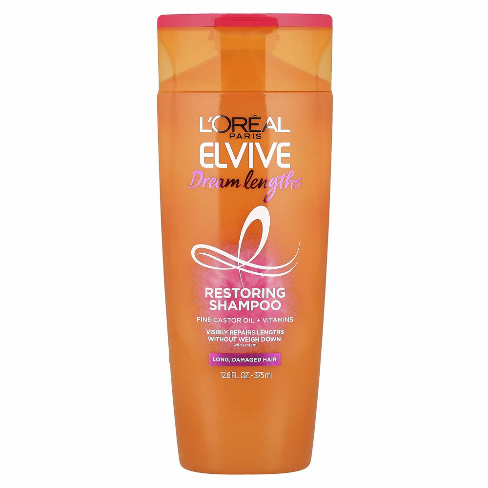L'Oréal, Elvive, Dream Lengths, восстанавливающий шампунь, для длинных, поврежденных волос, 375 мл (12,6 жидк. Унции)