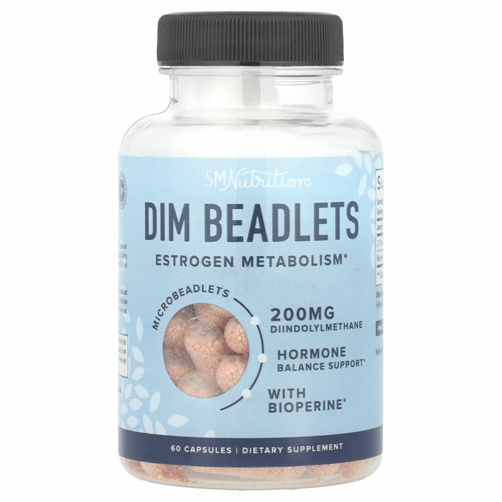 SMNutrition, DIM бусинки с BioPerine®, 60 капсул