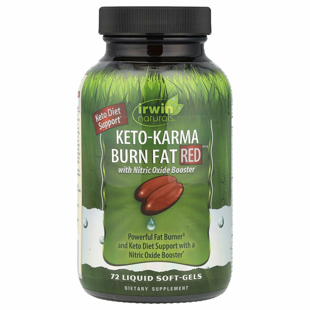 Irwin Naturals, Keto-Karma Burn Fat Red, 72 желатиновые капсулы