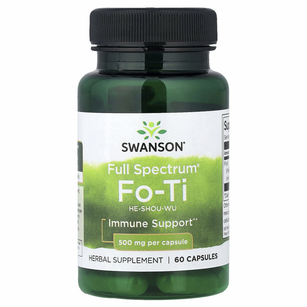 Swanson Vitamins, Full Spectrum®, горец многоцветковый, 500 мг, 60 капсул
