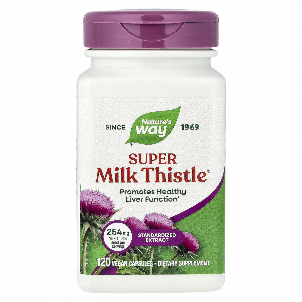 Nature's Way, Super Milk Thistle®, 120 веганских капсул