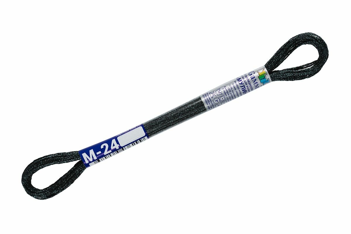 2 шт. Нитки для вышивания "Gamma" мулине NM металлик 100% полиэстер 8 м М-24 т. т. зеленый