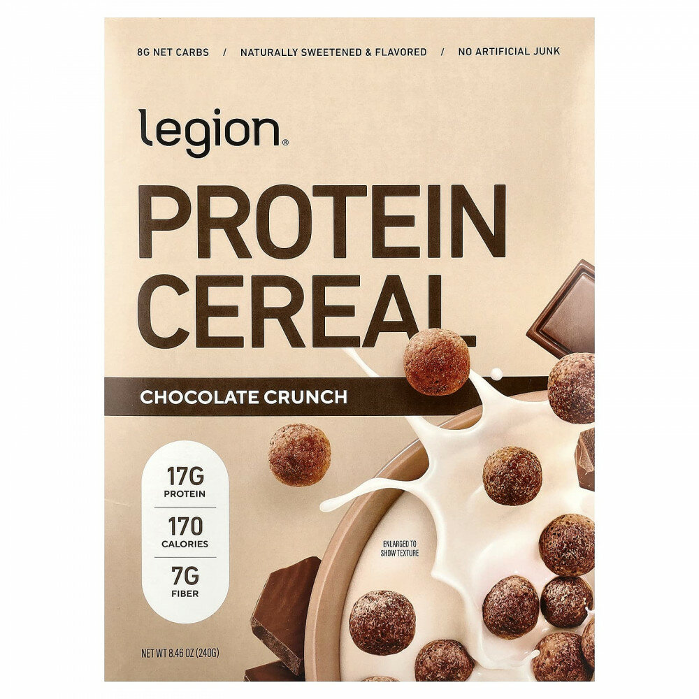 Legion Athletics, протеиновые хлопья, со вкусом шоколадного кранча, 240 г (8,46 унции)