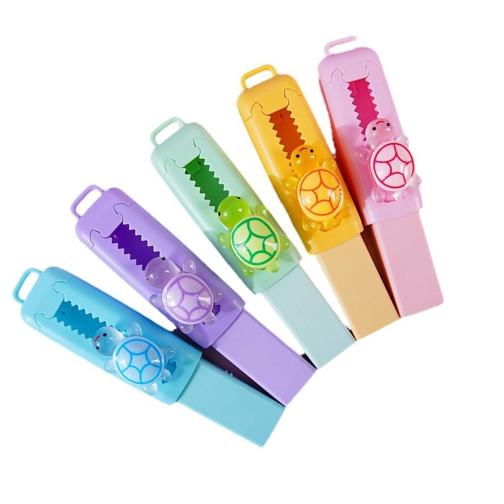 5шт Животное Двухтактный Ластик Раздвижные Резиновые Ластики Выдвижные Ластики Для Карандашей Легкое Стирание Студенческих Школьных Принадлежностей