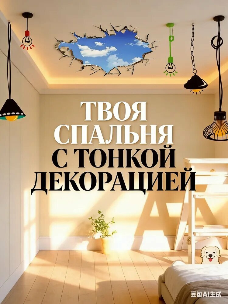 Интерьерные наклейки на потолок, декоративные украшения для декора натяжного потолка