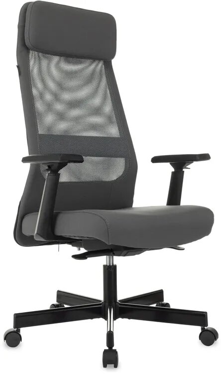 T-995/NEO-GREY / Кресло руководителя Бюрократ T-995, на колесиках, сетка/ткань, серый (t-995/neo-gre