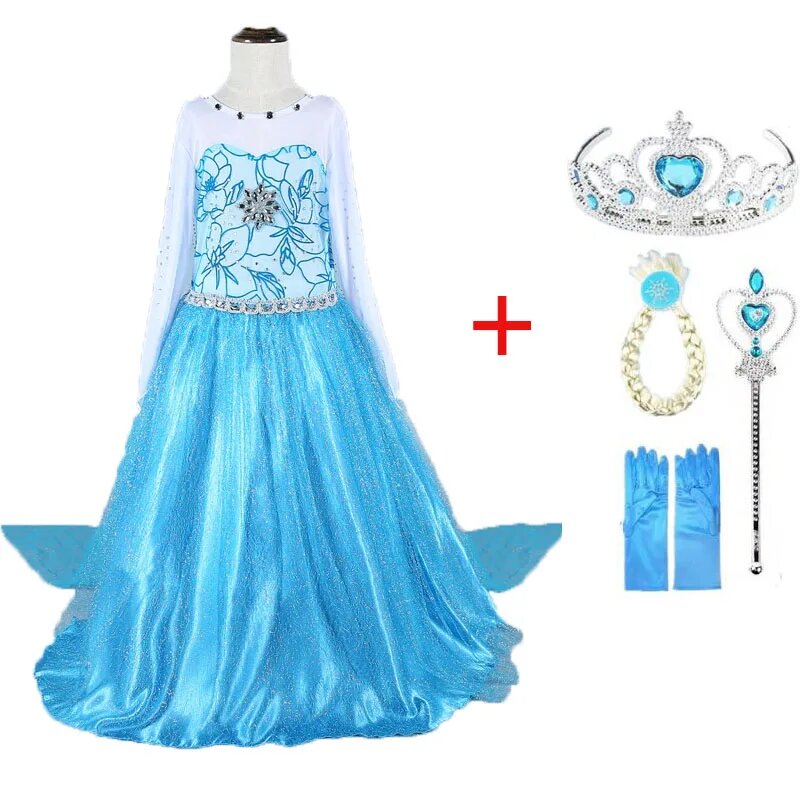 Платье Эльза для девочки 7T, elsa set5