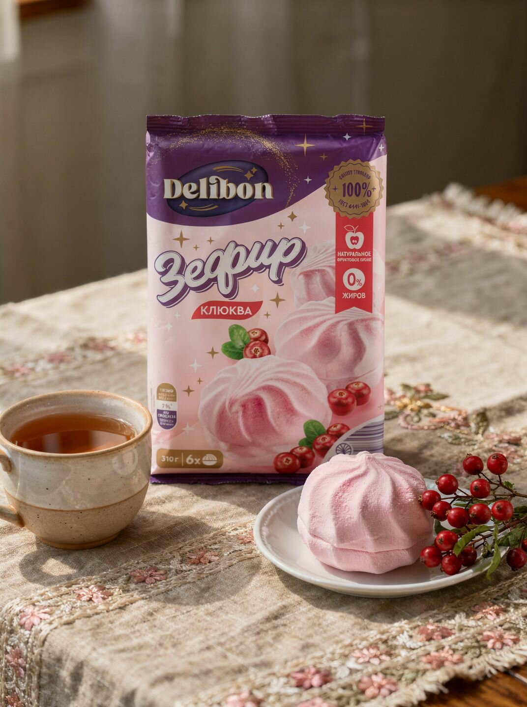 Зефир DELIBON Клюква 310 гр.