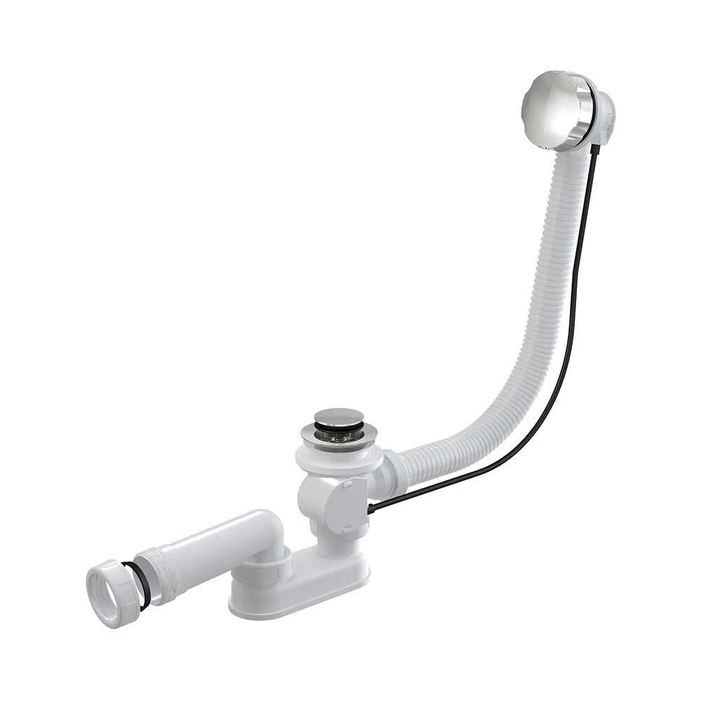 A55K-80 Слив-перелив автомат удлиненный для глубоких ванн (металл/хром) Kolpasan сделано в Чехии