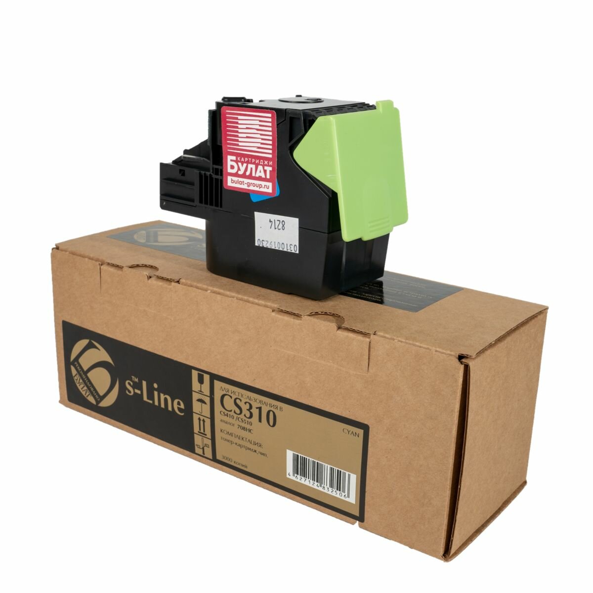 Тонер-картридж булат s-Line 70C8HC0 для Lexmark CS310 (Голубой, 3000 стр.)