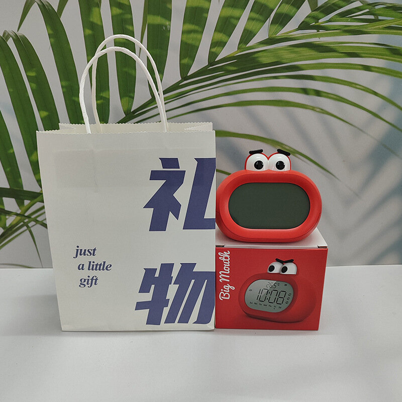 Будильник Big Mouth с USB-зарядкой, миниатюрные светящиеся электронные часы для прикроватной тумбочки, для студентов и детей, креативные бесшумные цифровые LED-часы для стола.