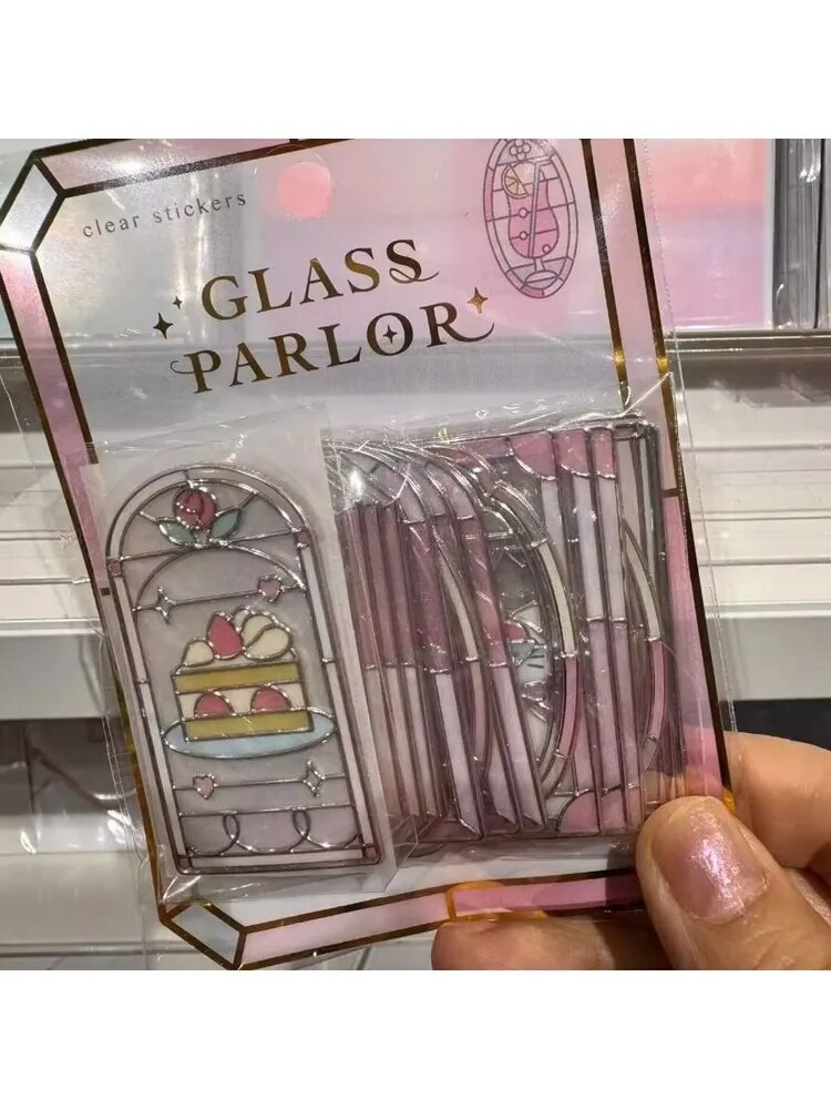 Стикеры Glass Parlor прозрачные, 6 листов, для декора дневников, писем и подарков