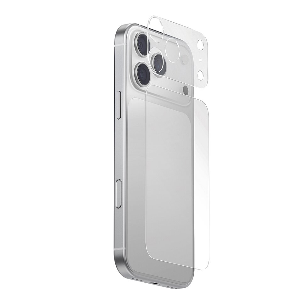 Uniq стекло для модуля камеры iPhone 17 Pro, Optix Aeroshield+ (с пленкой в наборе), Frost Clear (+installer)