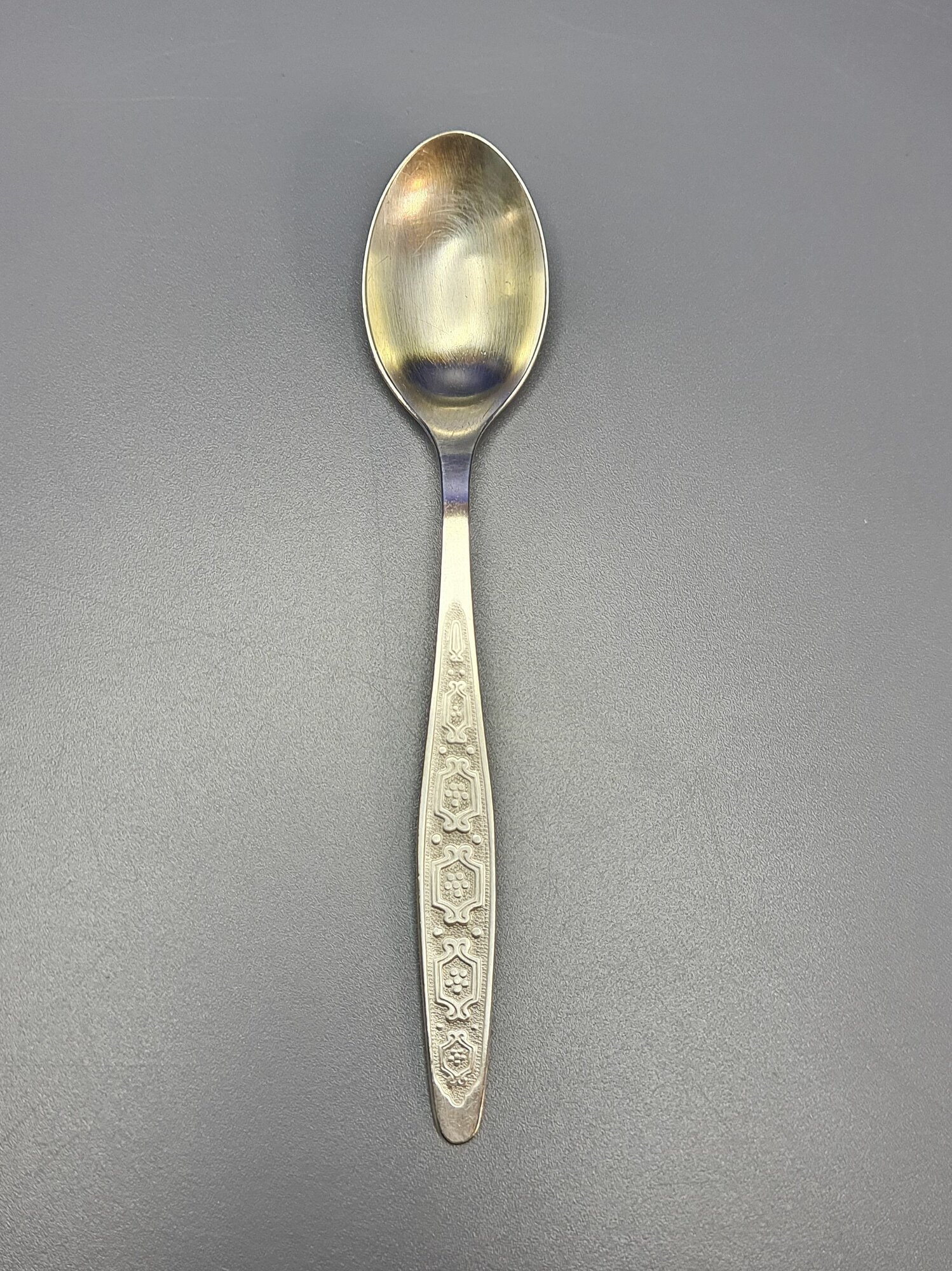 Винтажная чайная ложечка Орнамент, мнц, Кольчугинский завод, СССР, 60е