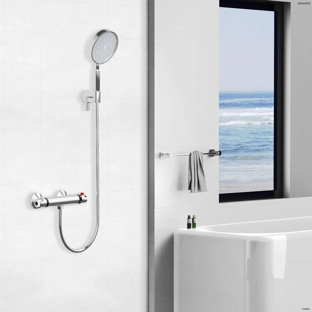 Смеситель термостатический ZETA BR-830 для ванны и душа, латунь, хром — фото 1