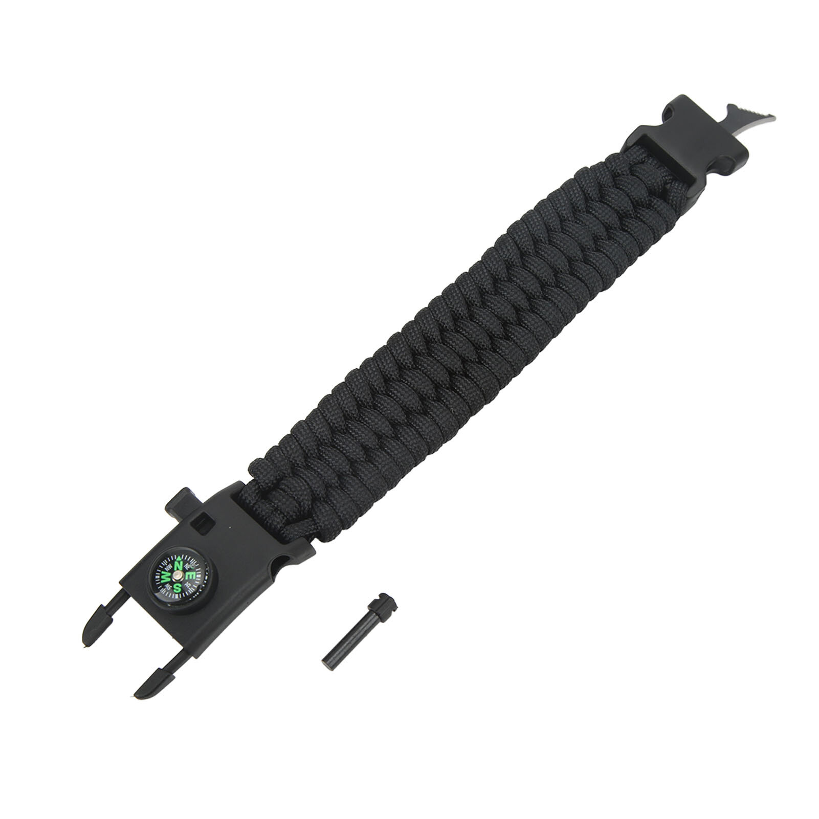 Паракордовый браслет для выживания с компасом и огнивом, 3прядная коса