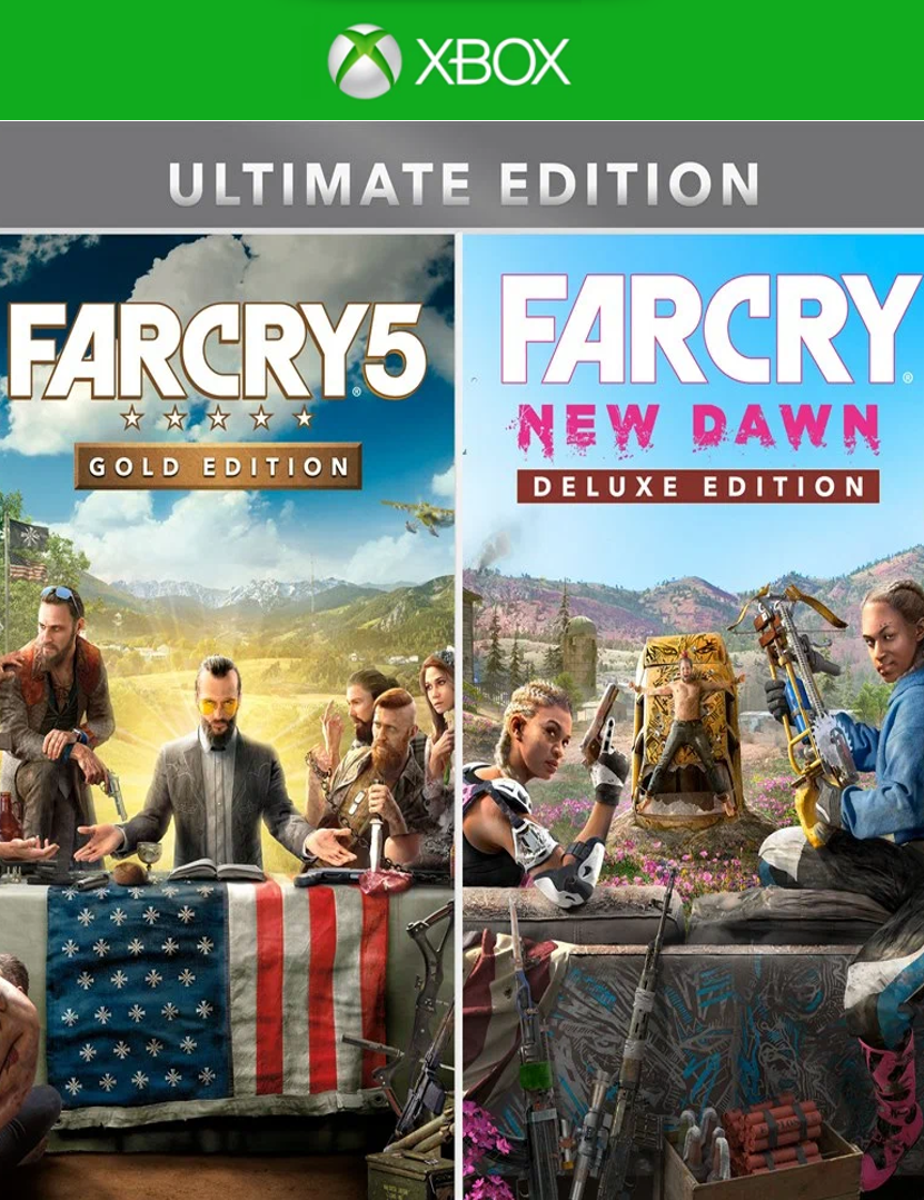 Игра Far cry 5 Gold Edition + Far Cry New Dawn Deluxe Ed (2в1) для Xbox, Русская озвучка, электронный ключ