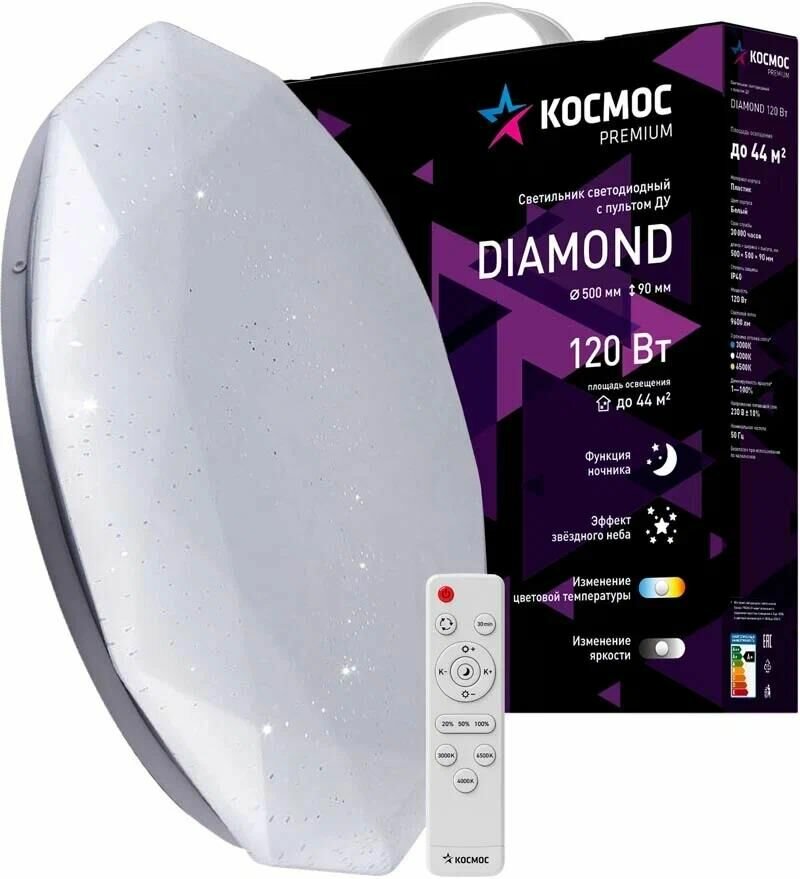 Светильник настенный Космос потолочный KSDiam120W белый