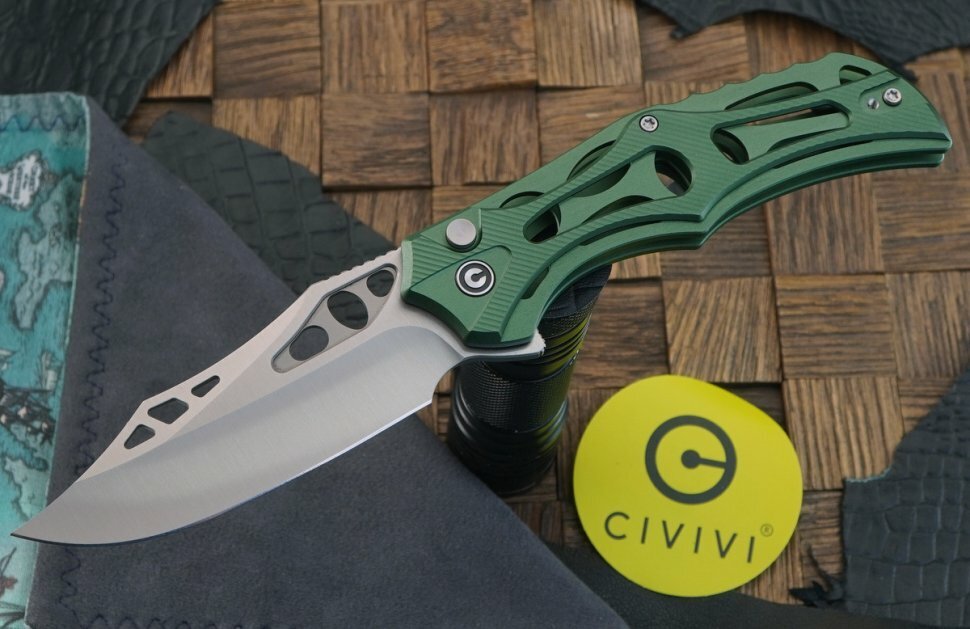 Складной нож Civivi Biophase, сталь Nitro-V, S, рукоять зеленый алюминий