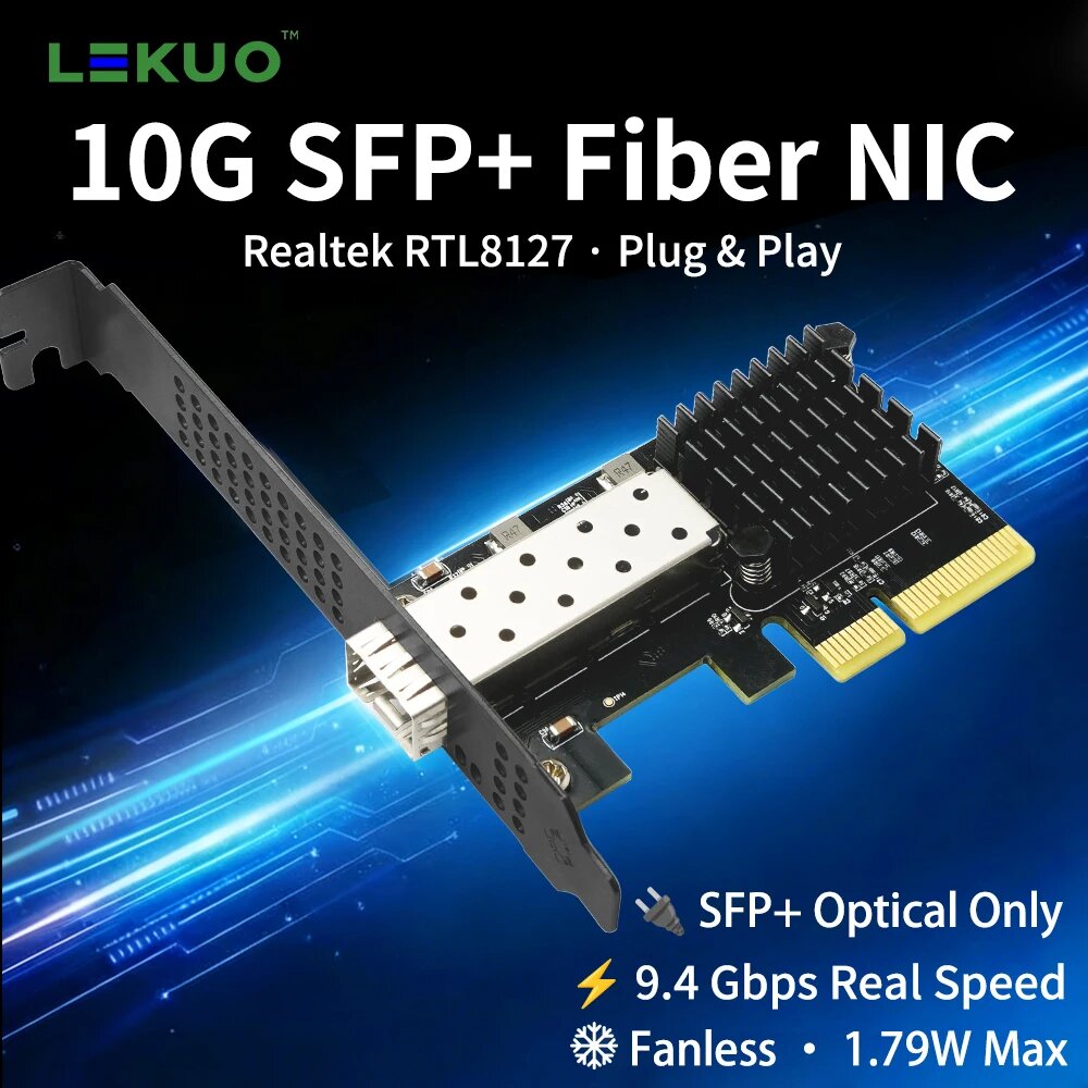 Lekuo PR27F11 сетевая карта 10G SFP+